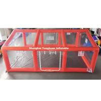 China Outdoor Transparent Inflatable Car Tent Cover Waterproof PVC 5.5x2.5x1.7m for sale