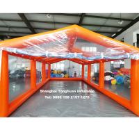 China Outdoor Transparent Inflatable Car Tent Cover Waterproof PVC 5.5x2.5x1.7m for sale