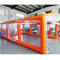 China Outdoor Transparent Inflatable Car Tent Cover Waterproof PVC 5.5x2.5x1.7m for sale