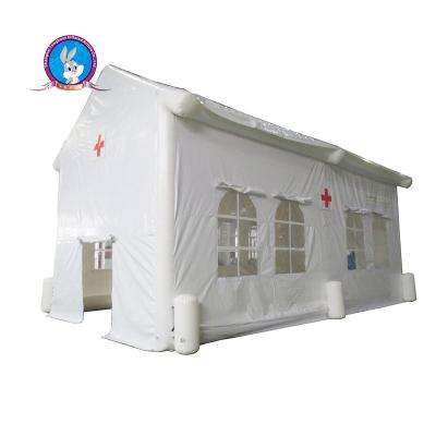 China Inflatable Decontamination Tent 10x6x5m Waterproof PVC Disinfection Shed Medical First Aid Shelter for sale