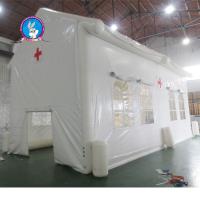 China Inflatable Decontamination Tent 10x6x5m Waterproof PVC Disinfection Shed Medical First Aid Shelter for sale