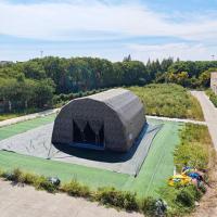 China Large Custom Inflatable Emergency Tent Shelter 200sqm Storage Warehouse Rapid Setup Outdoor Field Support for sale