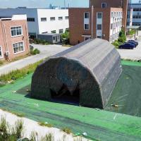 China Large Custom Inflatable Emergency Tent Shelter 200sqm Storage Warehouse Rapid Setup Outdoor Field Support for sale