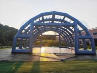 China Large Custom Inflatable Emergency Tent Shelter 200sqm Storage Warehouse Rapid Setup Outdoor Field Support for sale