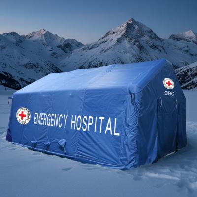 China Custom Inflatable Emergency Hospital Tent 80 sqm for Outdoor Medical Rescue Disaster Relief and Field Treatment for sale