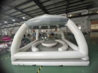 China Custom Outdoor Inflatable Floating Island Water Leisure Platform with Tent 30-700 sqm for sale