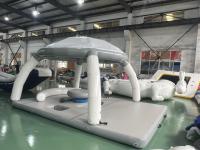 China Custom Outdoor Inflatable Floating Island Water Leisure Platform with Tent 30-700 sqm for sale