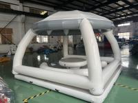 China Custom Outdoor Inflatable Floating Island Water Leisure Platform with Tent 30-700 sqm for sale
