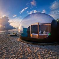 China Custom Inflatable Bubble Tent Clear Dome House 2-8 Person PVC Camping Shelter for sale