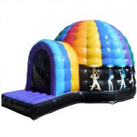 China Portable Inflatable LED Disco Tent Igloo 5.5x4.9x4.3m Custom Night Club Dance Floor for Event Party for sale