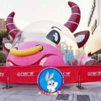 China Ox Shape Inflatable Transparent Dome Tent 18x12x7m Event Promotional Bubble Tent for sale