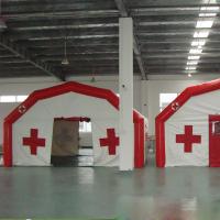 China Outdoor Large Inflatable Command Post Tent Medical Emergency Air Tent 0.9mm PVC Waterproof Custom for sale
