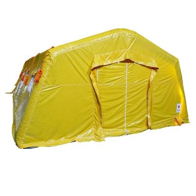 China Quick Install Double Layer Waterproof Inflatable Emergency Medical Isolation Tent 10x5x3m for sale