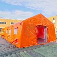China Custom Orange PVC Inflatable Medical Shelter Tent 20ft Emergency Rescue Station for Outdoor Disaster Relief for sale