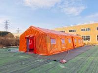 China Custom Orange PVC Inflatable Medical Shelter Tent 20ft Emergency Rescue Station for Outdoor Disaster Relief for sale