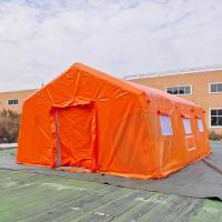 China Custom Orange PVC Inflatable Medical Shelter Tent 20ft Emergency Rescue Station for Outdoor Disaster Relief for sale