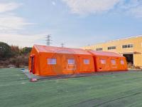 China Custom Orange PVC Inflatable Medical Shelter Tent 20ft Emergency Rescue Station for Outdoor Disaster Relief for sale