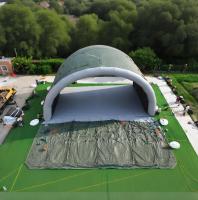 China Custom Large Span Inflatable Hangar Shelter Heavy Duty PVC Aircraft Tent 2000mm Waterproof for sale