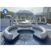 China Inflatable Floating Dock with Tent 3.4x3.4m Customizable PVC Tarpaulin for Water Party for sale