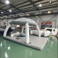 China Inflatable Floating Dock Tent 3.4x3.4m Customizable PVC Water Park Station for sale