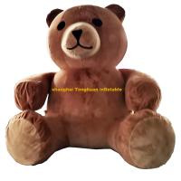 China Inflatable Stuffed Teddy Bear Plush Furry Mascot 420D Oxford Cloth 1.2m for Christmas Decoration for sale