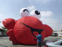 China Custom Inflatable Cartoon Crab Model 3m to 10m PVC Advertising Animal for Kids Fun for sale