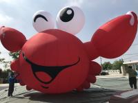 China Custom Inflatable Cartoon Crab Model 3m to 10m PVC Advertising Animal for Kids Fun for sale