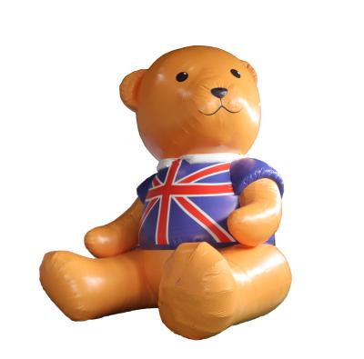 China Custom Inflatable Cartoon Teddy Bear Model 2m TPU Advertising Inflatable for Events for sale