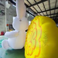 China Inflatable PVC Cartoon Rabbit Giant Bunny Decoration 2m Custom Festival Event Display Advertising Waterproof for sale