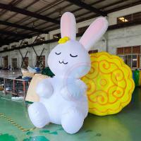 China Inflatable PVC Cartoon Rabbit Giant Bunny Decoration 2m Custom Festival Event Display Advertising Waterproof for sale
