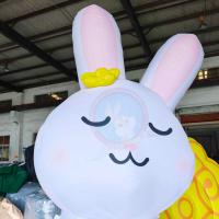 China Inflatable PVC Cartoon Rabbit Giant Bunny Decoration 2m Custom Festival Event Display Advertising Waterproof for sale