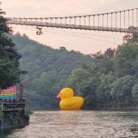 China Huge Inflatable Yellow Duck Floating on Water PVC Advertising Cartoon 3 Year Warranty for sale