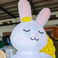 China Custom Inflatable Cartoon Rabbit Model Giant Bunny Decoration 2m-10m for Festival Event Display Promotion for sale