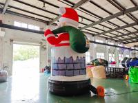 China Giant Inflatable Santa Claus 8-10ft Outdoor Christmas Decoration Custom Waterproof UV Printed Windproof Durable for sale