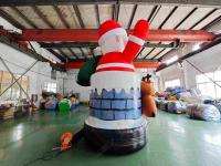 China Giant Inflatable Santa Claus 8-10ft Outdoor Christmas Decoration Custom Waterproof UV Printed Windproof Durable for sale