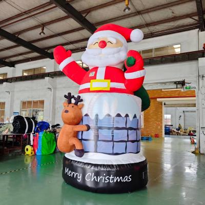China Custom Giant Inflatable Christmas Santa Claus Model 3m for Shopping Mall Plaza Festival Decoration for sale