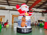 China Custom Giant Inflatable Christmas Santa Claus Model 3m for Shopping Mall Plaza Festival Decoration for sale