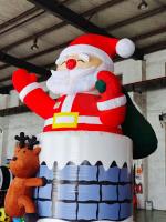 China Custom Giant Inflatable Christmas Santa Claus Model 3m for Shopping Mall Plaza Festival Decoration for sale