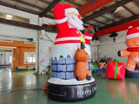 China Custom Giant Inflatable Christmas Santa Claus Model 3m for Shopping Mall Plaza Festival Decoration for sale
