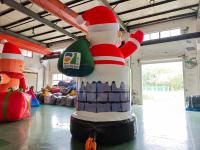 China Custom Giant Inflatable Christmas Santa Claus Model 3m for Shopping Mall Plaza Festival Decoration for sale