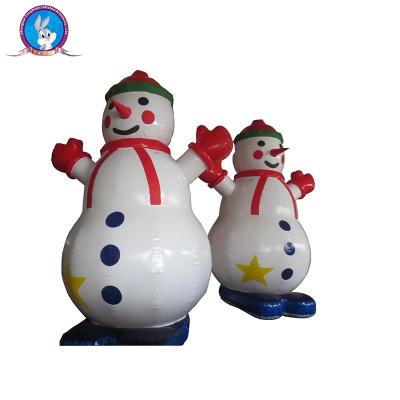 China Air Inflated Christmas Snowman 10-30FT Tall Frosty Decorations Heavy Duty PVC Tear Resistant Outdoor Yard Decoration for sale