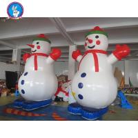 China Air Inflated Christmas Snowman 10-30FT Tall Frosty Decorations Heavy Duty PVC Tear Resistant Outdoor Yard Decoration for sale