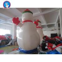 China Air Inflated Christmas Snowman 10-30FT Tall Frosty Decorations Heavy Duty PVC Tear Resistant Outdoor Yard Decoration for sale