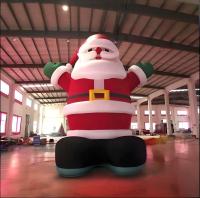 China Airblown Inflatable Santa Claus 5M Tall Giant Christmas Decor PVC Gift Display Festive Lawn Decoration Holiday Attraction for sale