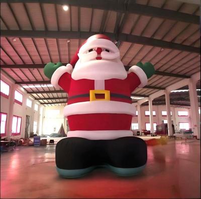 China Airblown Inflatable Santa Claus 5M Tall Giant Christmas Decor PVC Gift Display Festive Lawn Decoration Holiday Attraction for sale