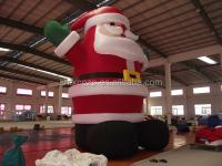 China Airblown Inflatable Santa Claus 5M Tall Giant Christmas Decor PVC Gift Display Festive Lawn Decoration Holiday Attraction for sale