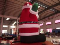 China Airblown Inflatable Santa Claus 5M Tall Giant Christmas Decor PVC Gift Display Festive Lawn Decoration Holiday Attraction for sale