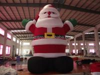 China Airblown Inflatable Santa Claus 5M Tall Giant Christmas Decor PVC Gift Display Festive Lawn Decoration Holiday Attraction for sale