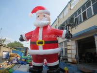 China Large 8m Christmas Inflatable Santa Claus Quick Setup Design for Corporate Holiday Events for sale