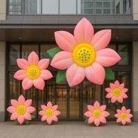 China Custom Inflatable Flower Decoration 2m 3m for Mall Entrance Plaza Event Display Branded Outdoor Advertising for sale
